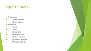 Guidelines for choosing host vector systems | PPTX