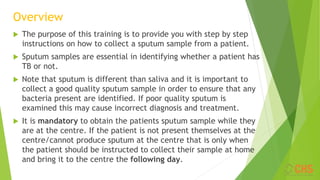 Guidelines for Collecting Sputum Sample | PPTX