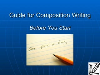 Guidelines for composition writing | PPT