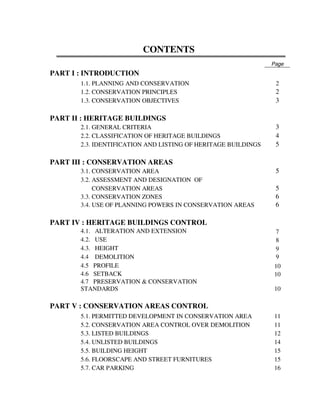 Guidelines for conservation areas and heritage buildlings (extract) | PDF