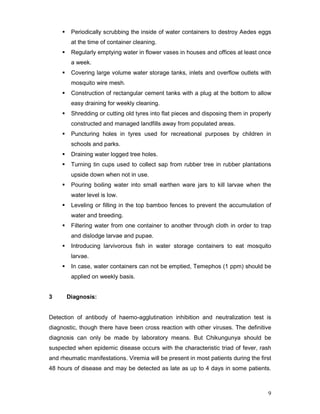 Guidelines for containment of dengue fever and chikungunya epidemics | PDF