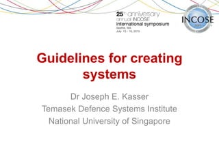 Guidelines for creating a system | PPTX
