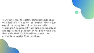 Guidelines for designing effective english language teaching materials ...