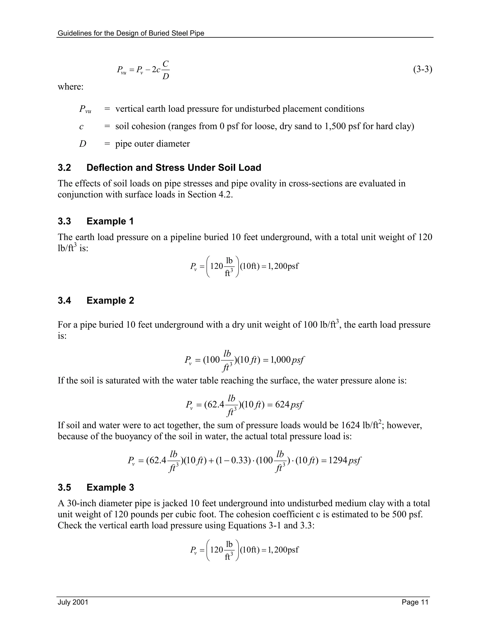 Guidelines for design of buried steel pipe | PDF
