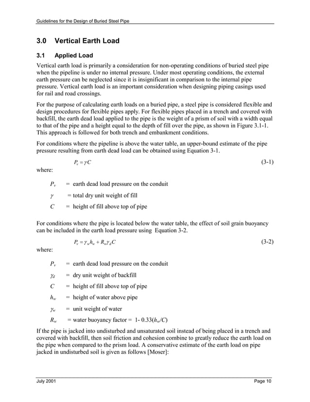 Guidelines for design of buried steel pipe | PDF | Civil Engineering ...