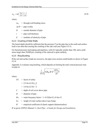 Guidelines for design of buried steel pipe | PDF