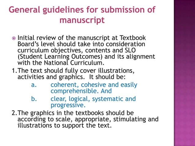 Guidelines for development of textbook | PPTX | Homework and Study ...