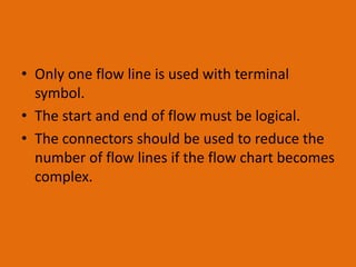 Guide lines for drawing flow charts | PPT