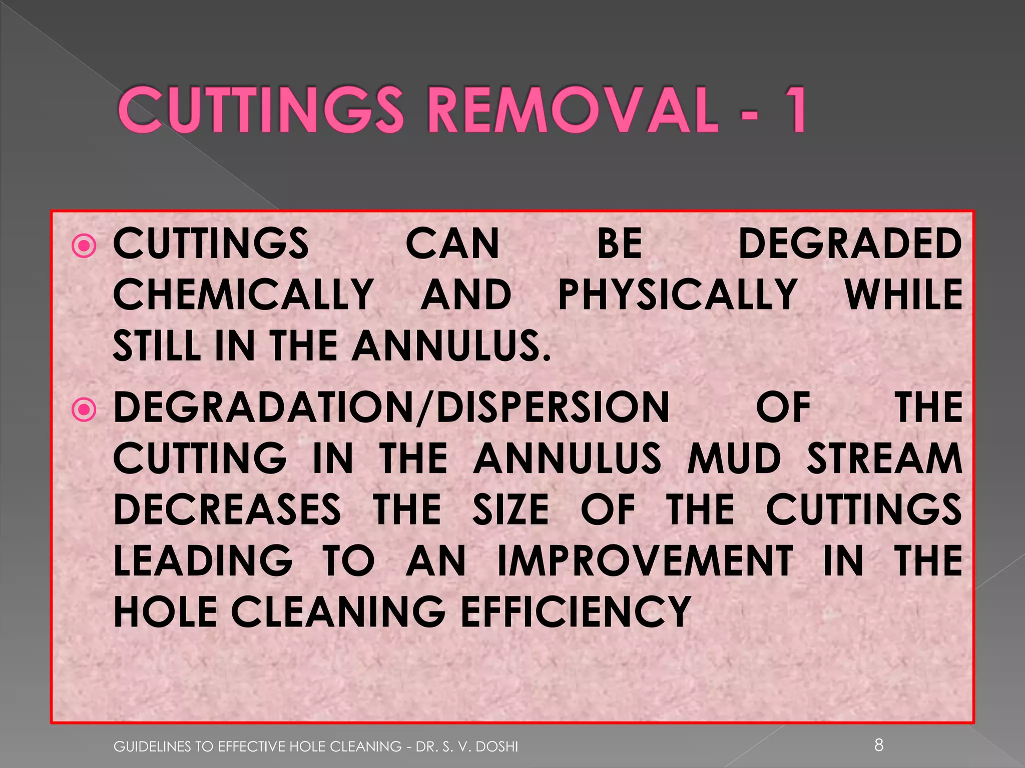 GUIDELINES FOR EFFECTIVE HOLE CLEANING IN DIRECTIONAL WELLS | PPTX