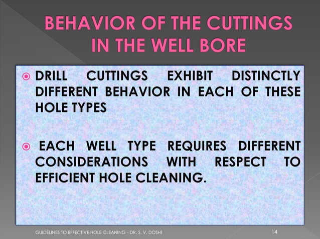 GUIDELINES FOR EFFECTIVE HOLE CLEANING IN DIRECTIONAL WELLS | PPTX