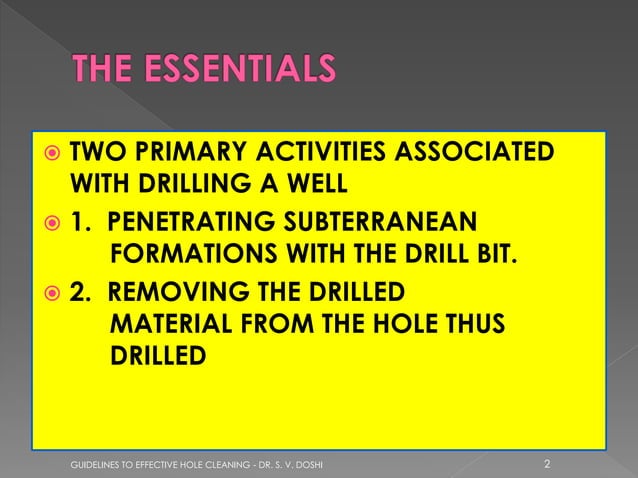 GUIDELINES FOR EFFECTIVE HOLE CLEANING IN DIRECTIONAL WELLS | PPTX