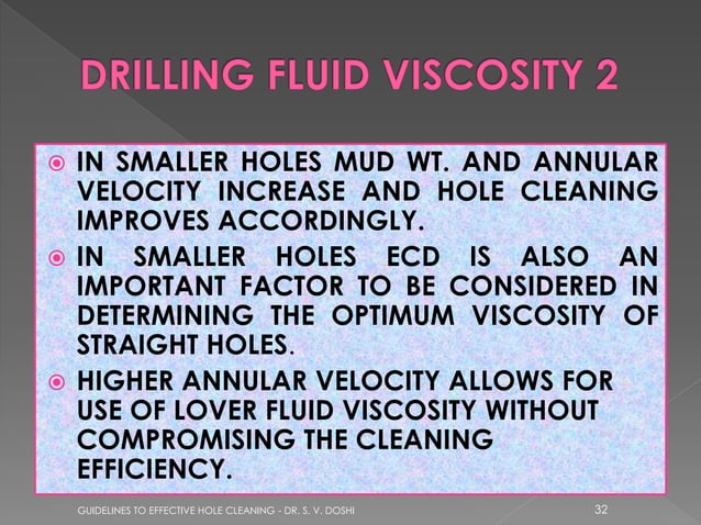 GUIDELINES FOR EFFECTIVE HOLE CLEANING IN DIRECTIONAL WELLS | PPT