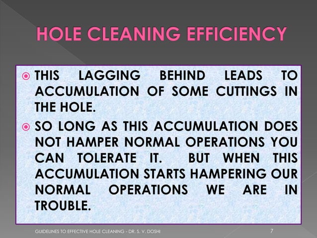 GUIDELINES FOR EFFECTIVE HOLE CLEANING IN DIRECTIONAL WELLS | PPTX