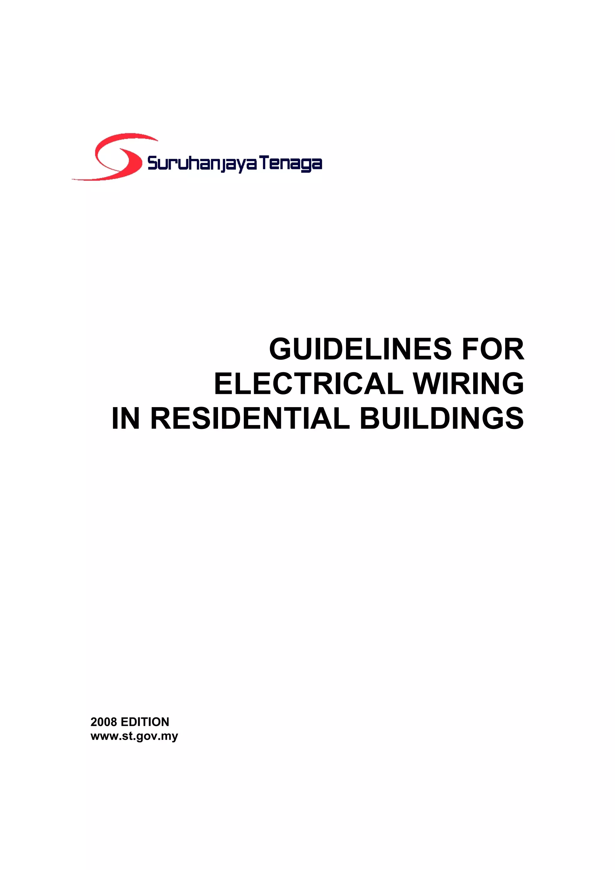 Guidelines for electrical wiring in residential buildings | PDF