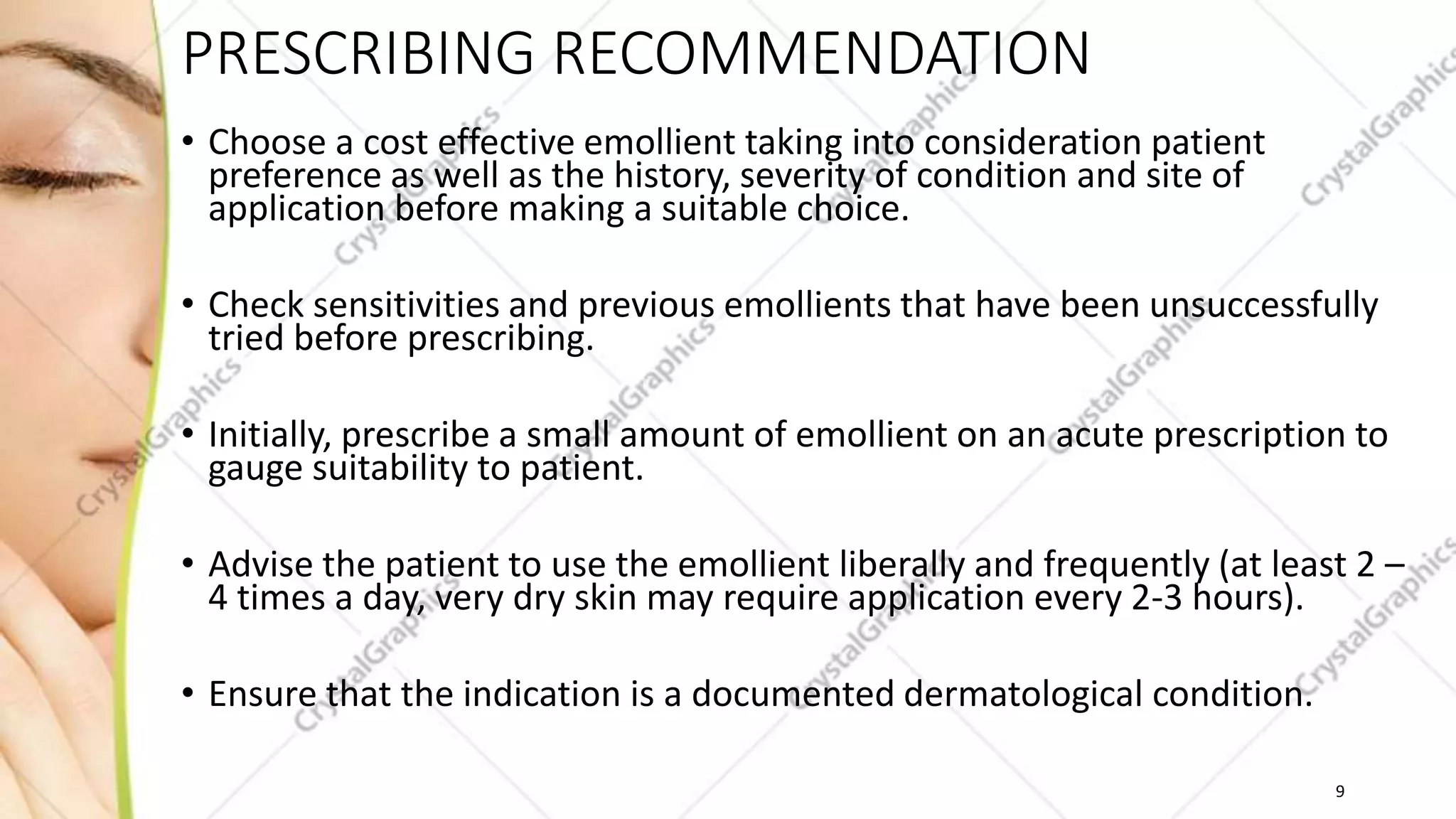Guidelines for emollients | PPTX