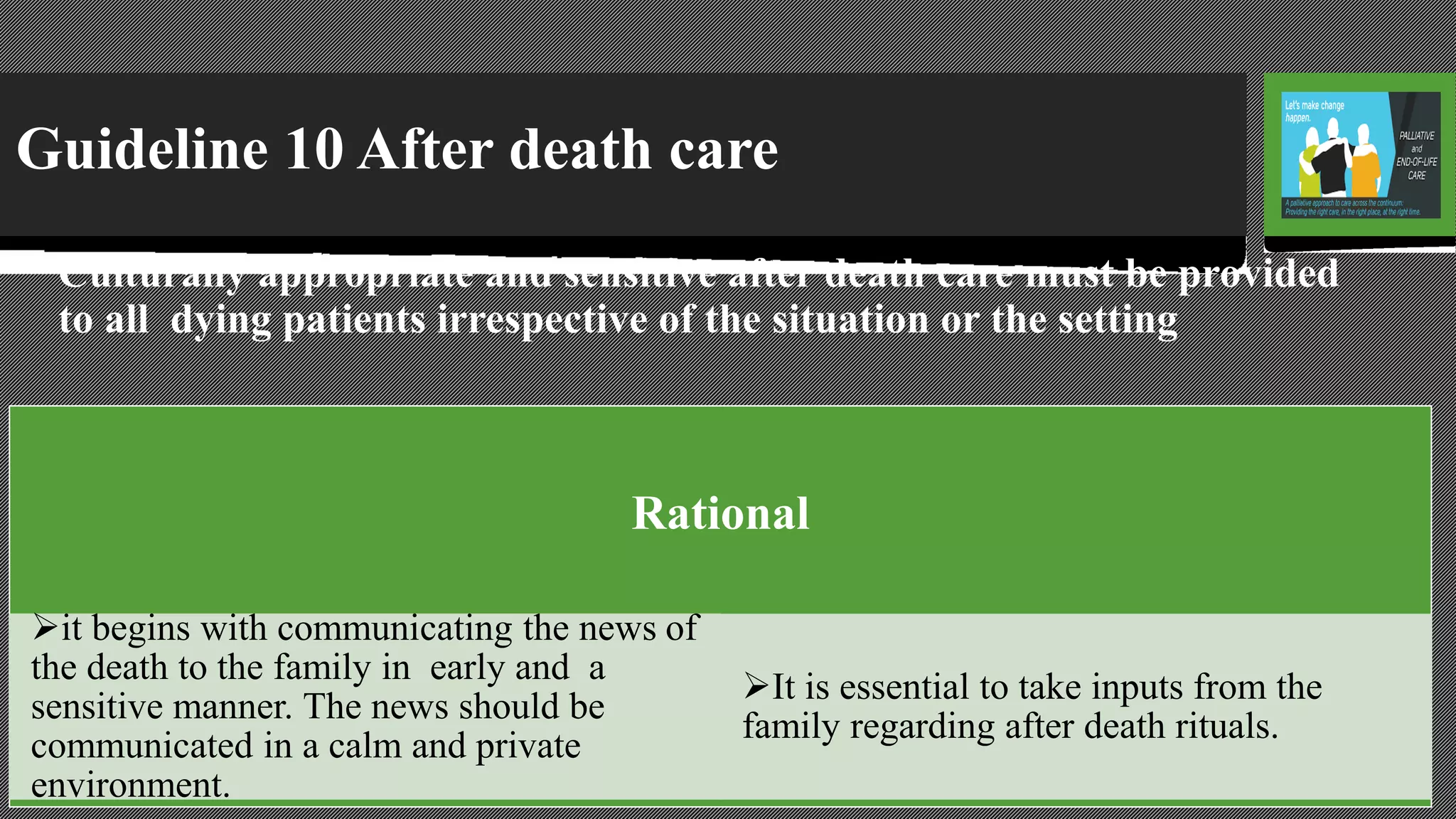 Guidelines for end of life care in icu | PDF