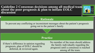 Guidelines for end of life care in icu | PDF