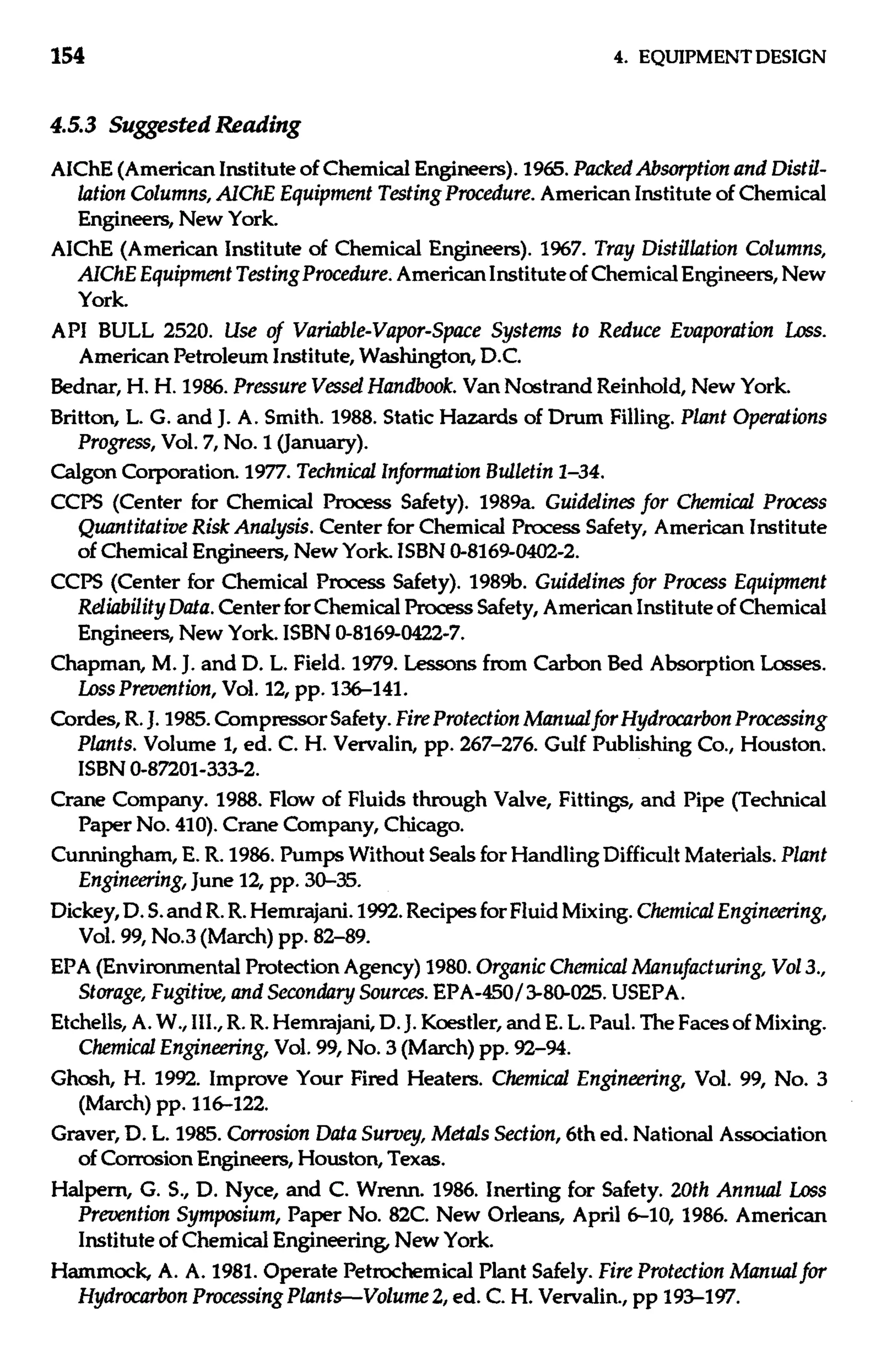 Guidelines for Engineering Design for Process Safety (Process Safety ...