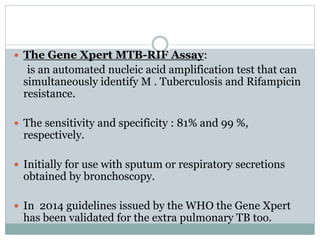 Guidelines for extra pulmonary TB in India | PPTX