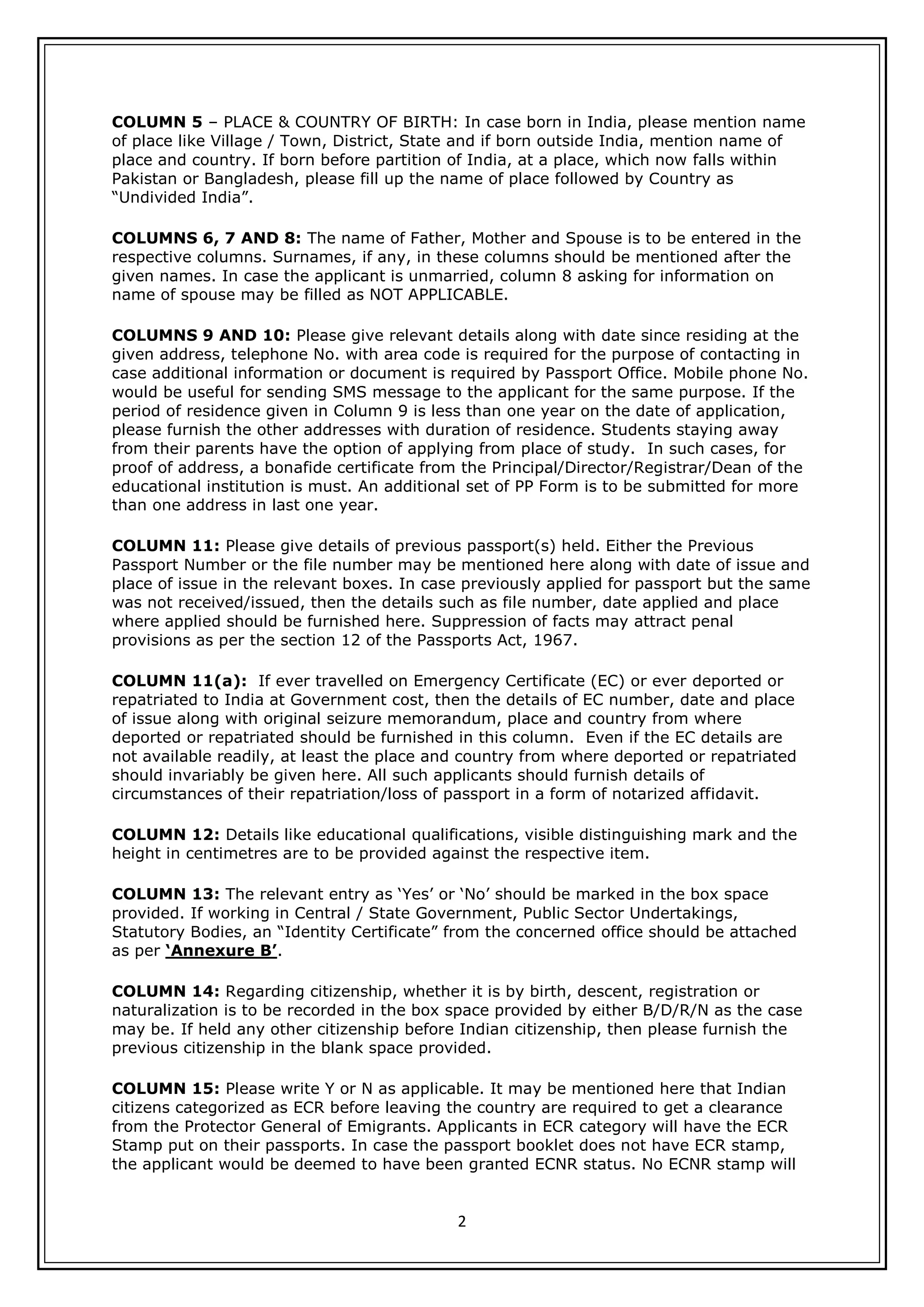 Guidelines for filling up form | DOCX