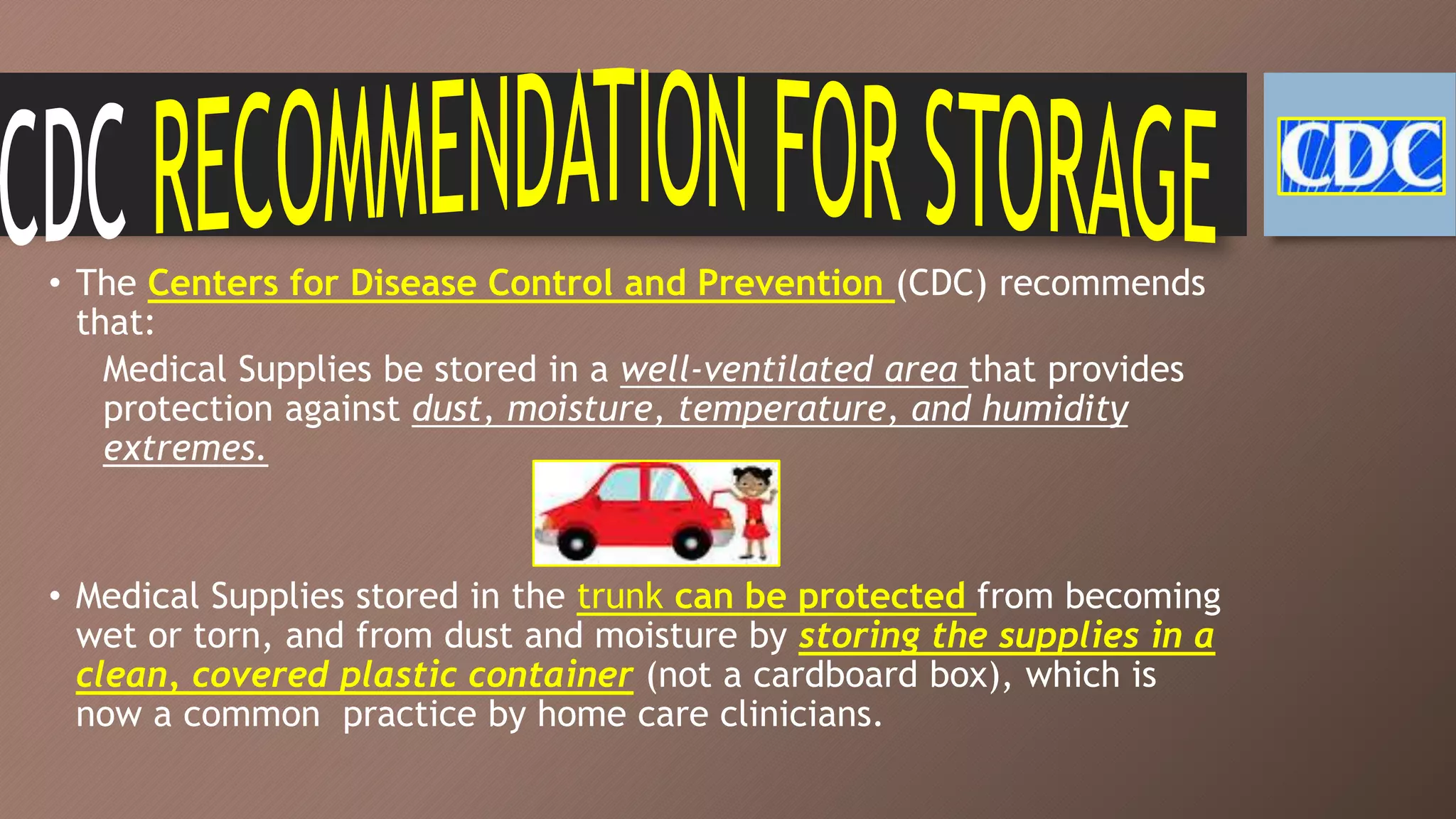 Guidelines for homecare clinicians.pptx storing in vehicle.pptx mine | PPTX