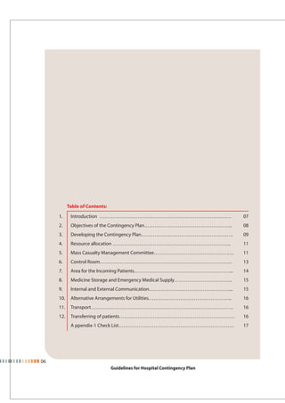 Guidelines for hospital contingency plan | PDF