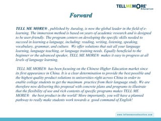 Guidelines For Implementing Tell Me More To Align With College English ...