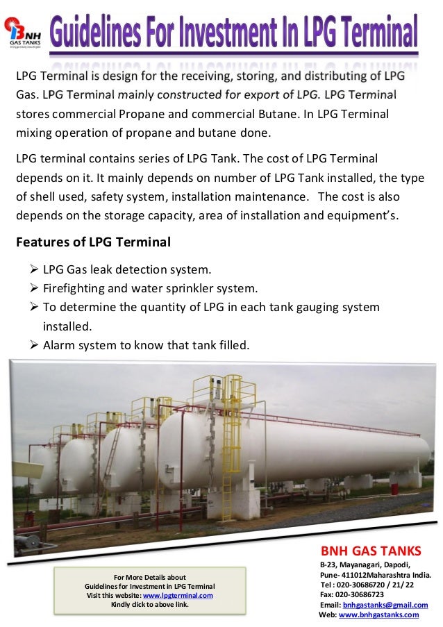 Guidelines for Investemt in LPG Terminal