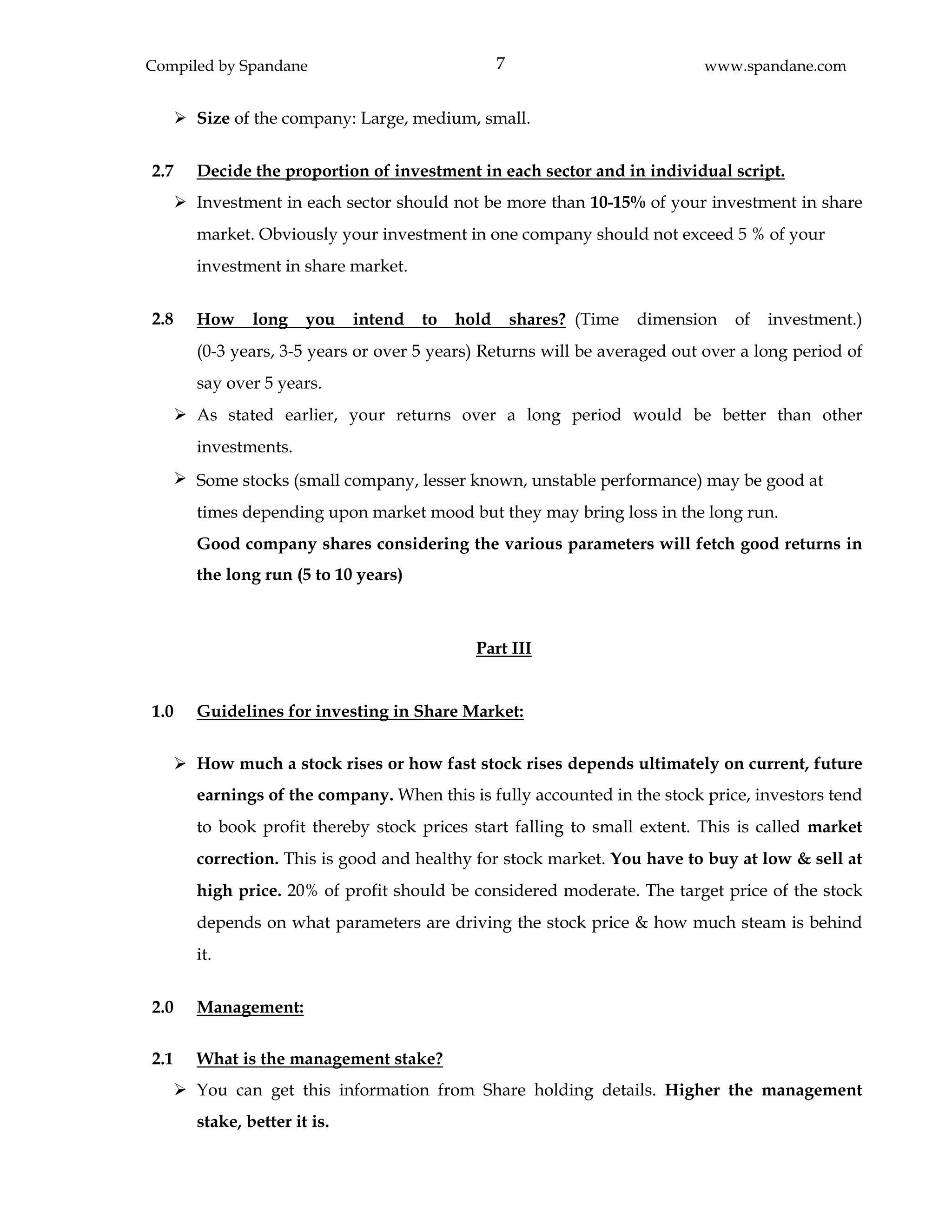 Guidelines for investment_in_share_market | PDF