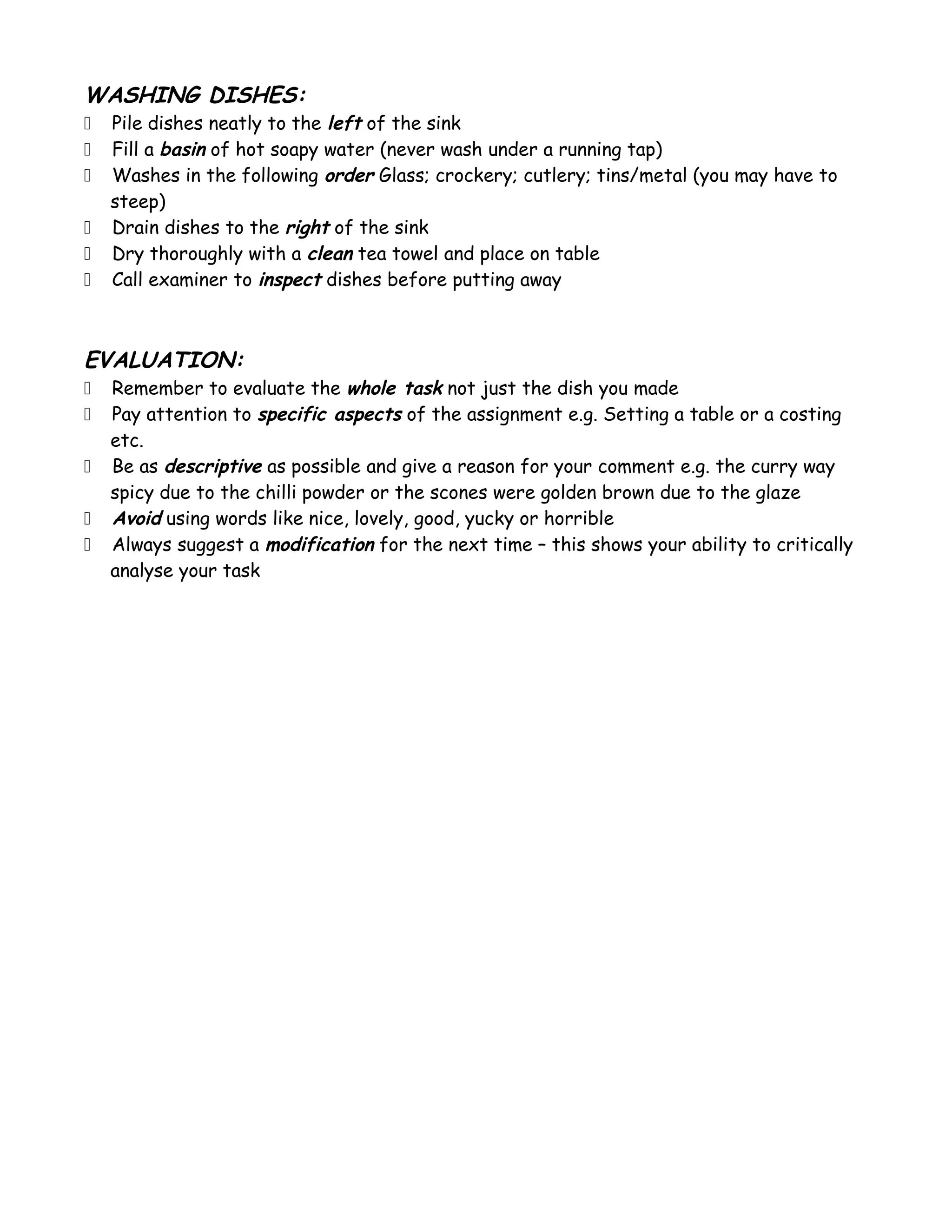 Guidelines for jc practical exam | DOC