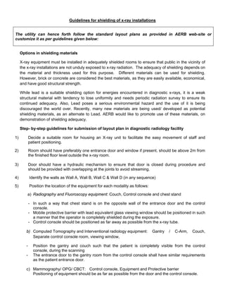 Guidelines for layout as per AERB | PDF