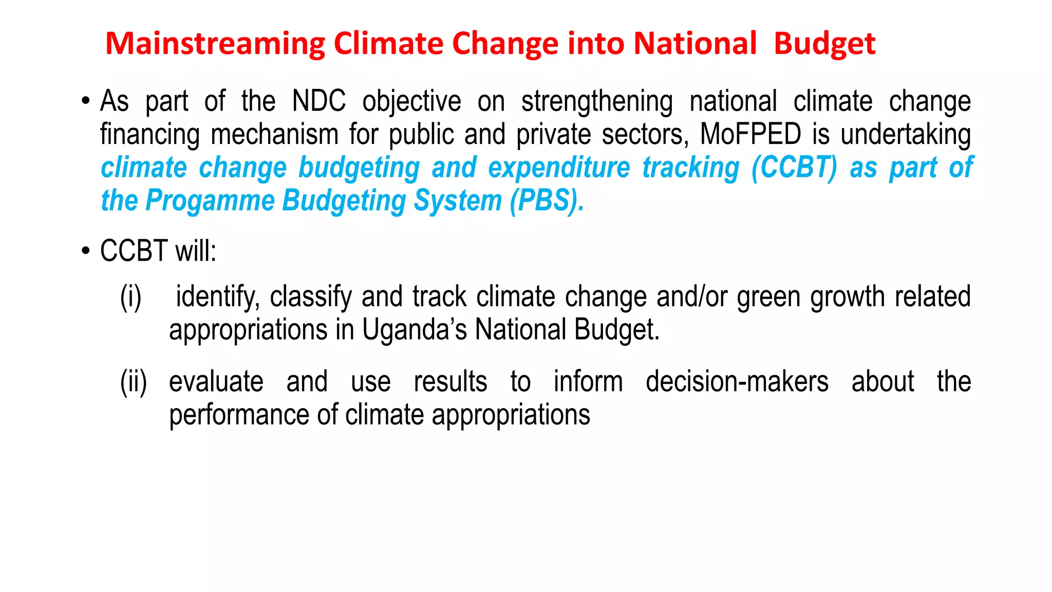 Guidelines for mainstreaming climate change and key consideration | PPT