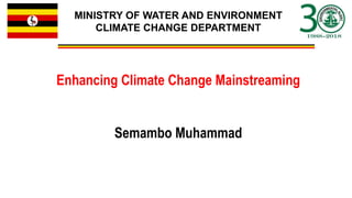 Guidelines for mainstreaming climate change and key consideration | PPT