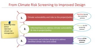 Guidelines for mainstreaming climate change and key consideration | PDF