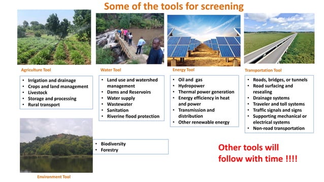 Guidelines for mainstreaming climate change and key consideration | PPT