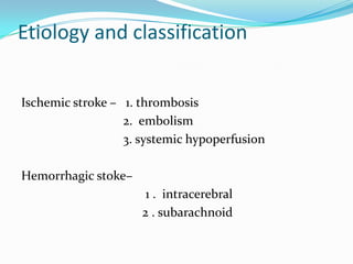 Guidelines for management of acute stroke | PPTX