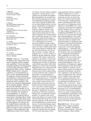 Guidelines For Management Sepsis 2008 | PDF