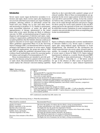 Guidelines For Management Sepsis 2008 | PDF