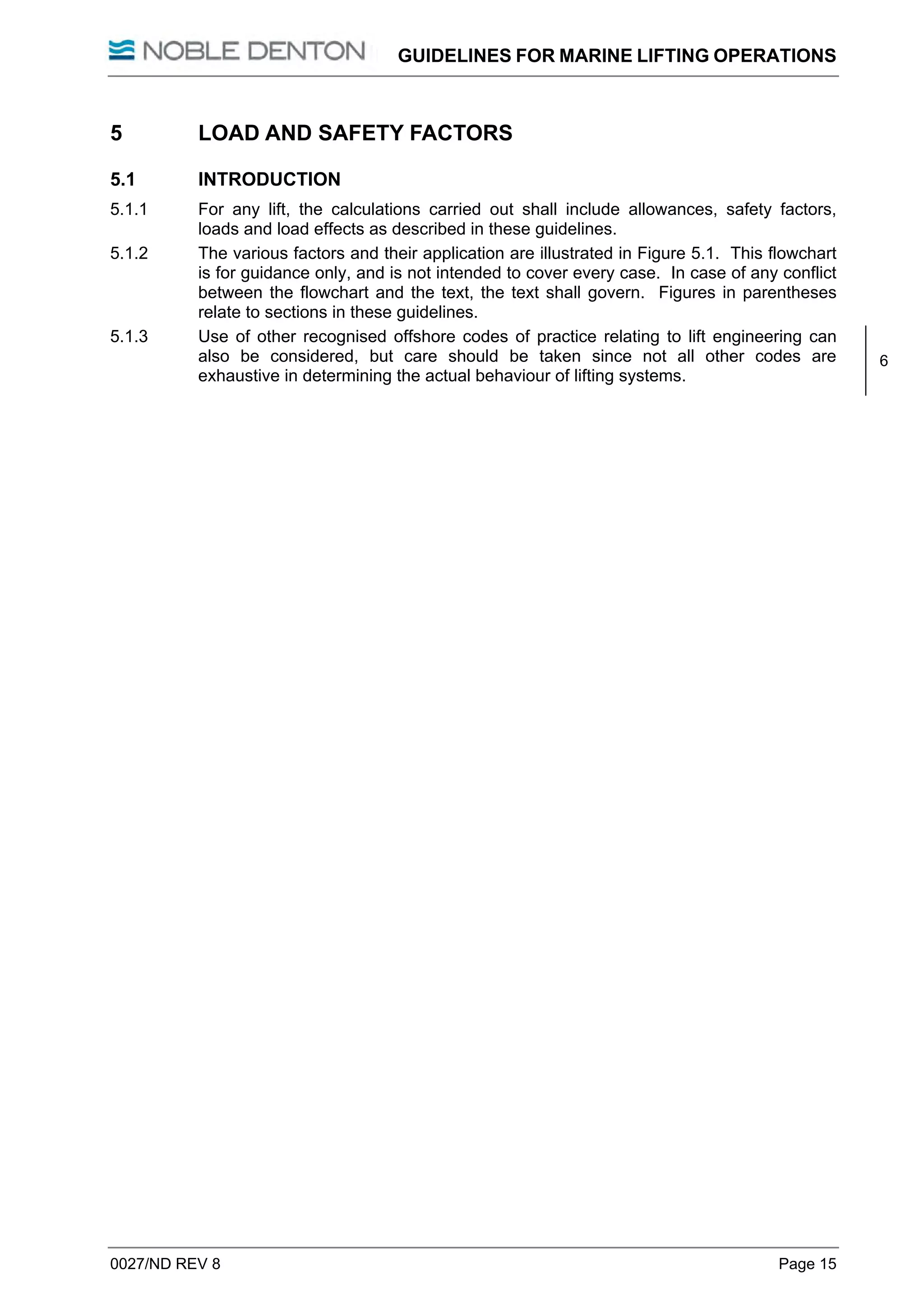 Guidelines for marine lifting operation noble denton | PDF