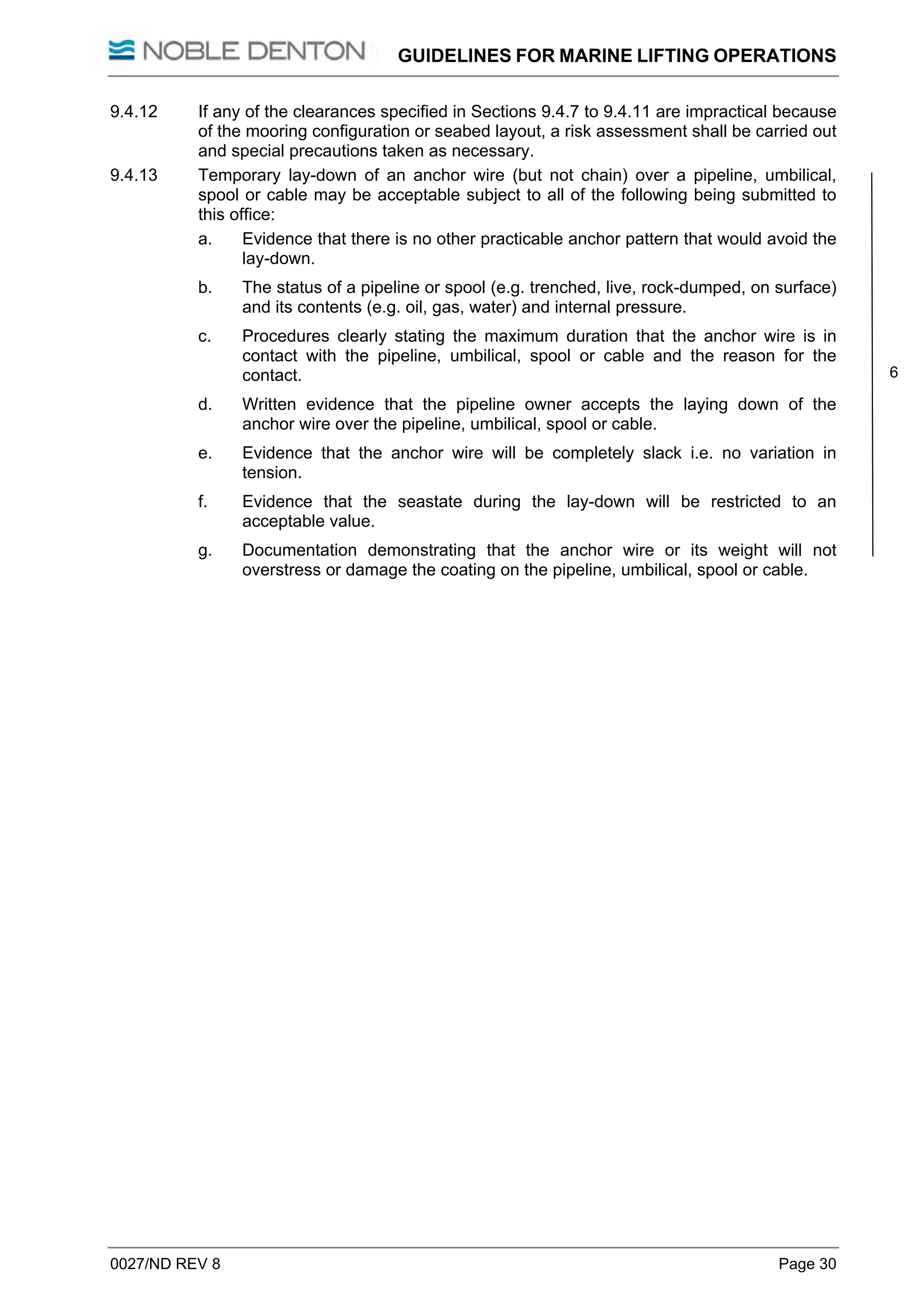 Guidelines for marine lifting operation noble denton | PDF