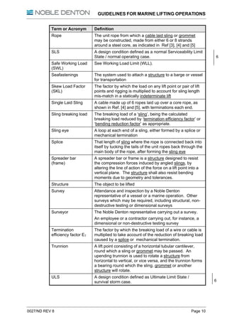 Guidelines for marine lifting operation noble denton | PDF