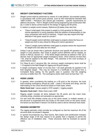 Guidelines for marine lifting operation noble denton | PDF