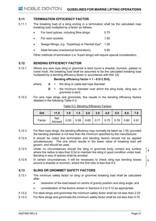 Guidelines for marine lifting operation noble denton | PDF
