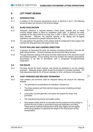 Guidelines for marine lifting operation noble denton | PDF