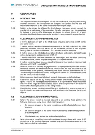 Guidelines for marine lifting operation noble denton | PDF