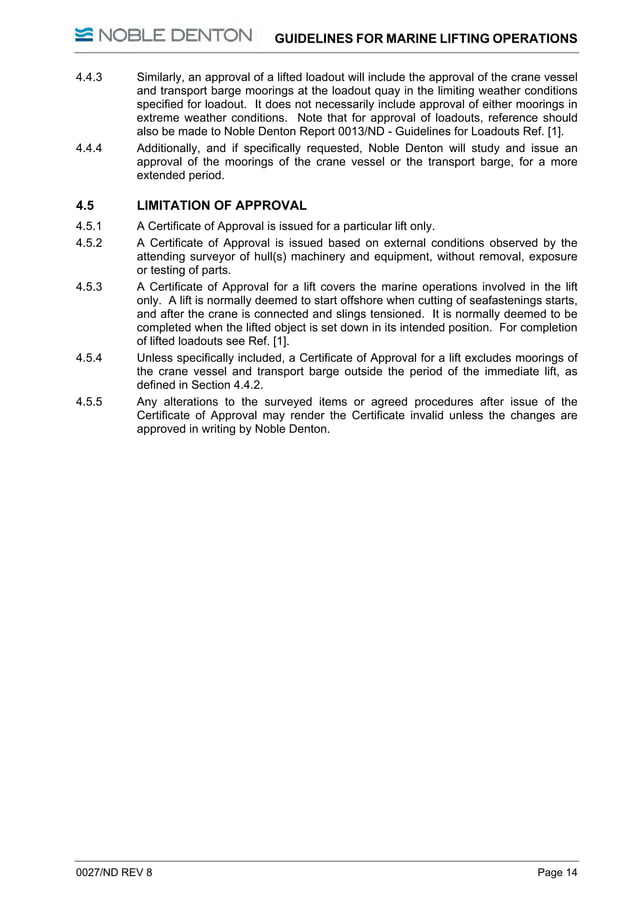 Guidelines for marine lifting operations | PDF