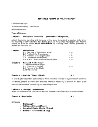 Guidelines for minor project report | DOC