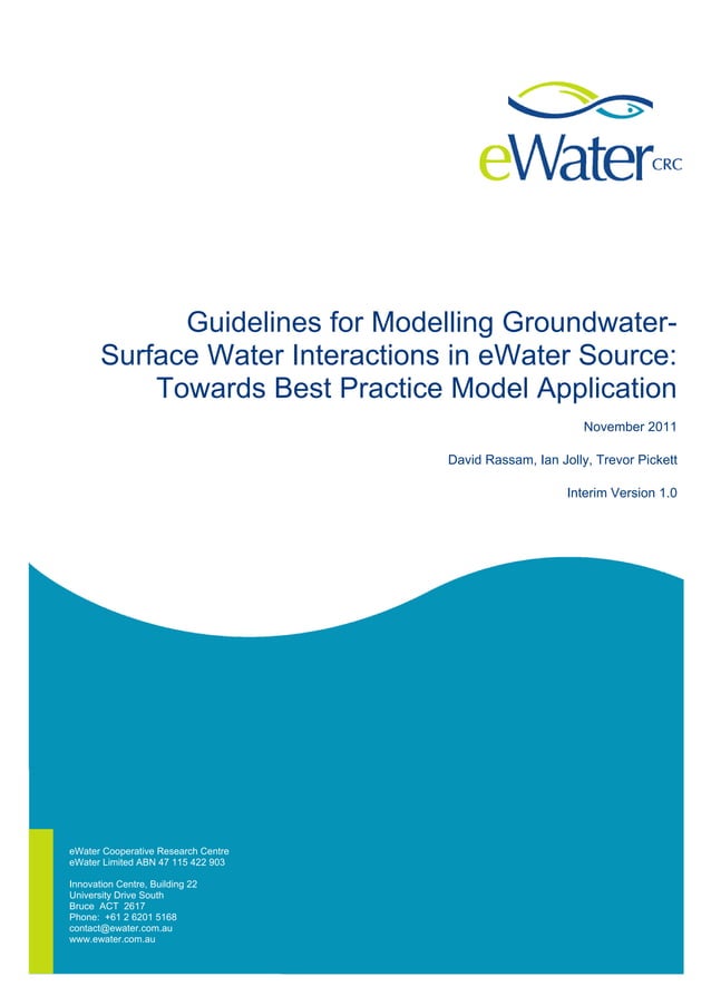 Guidelines for Modelling Groundwater Surface Water Interaction in eWater Source | PDF