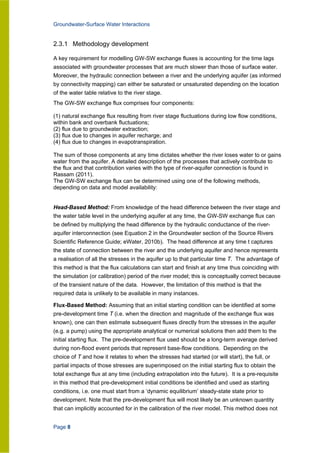Guidelines for Modelling Groundwater Surface Water Interaction in eWater Source | PDF