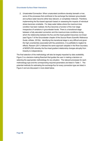 Guidelines for Modelling Groundwater Surface Water Interaction in eWater Source | PDF